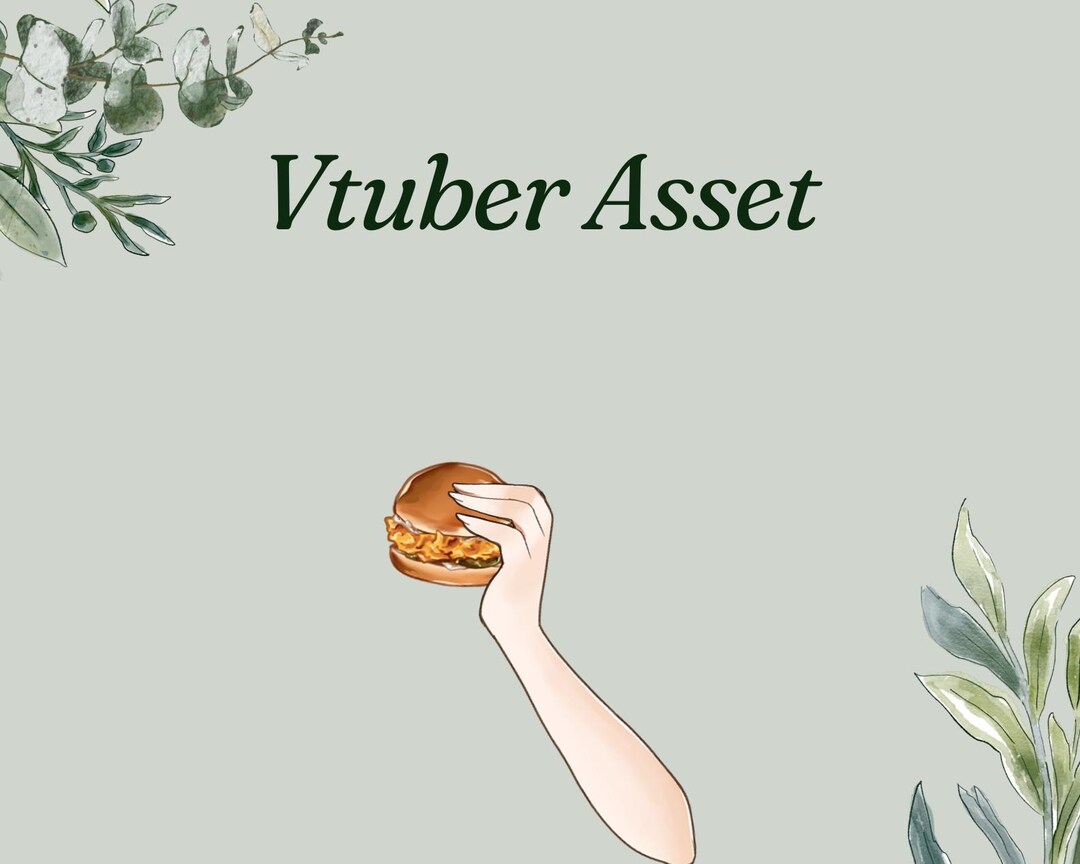 Vtuber Asset Holding Burger PNG Download Instant Transparent BG ...