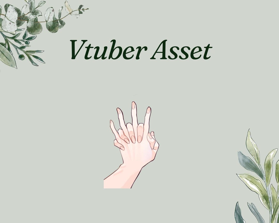 Vtuber Asset Holding Hands PNG Download Instant Transparent BG Download ...