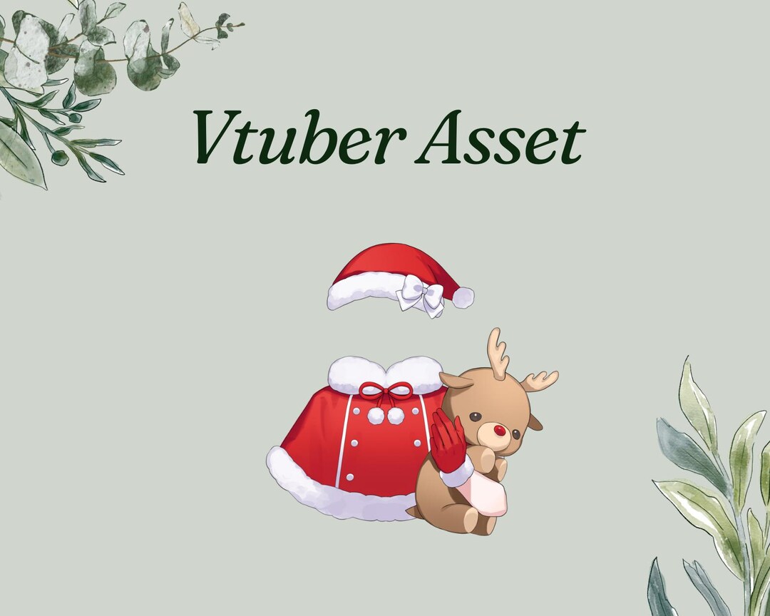 Vtuber Asset Santa Outfit PNG Download Instant Transparent BG Download ...