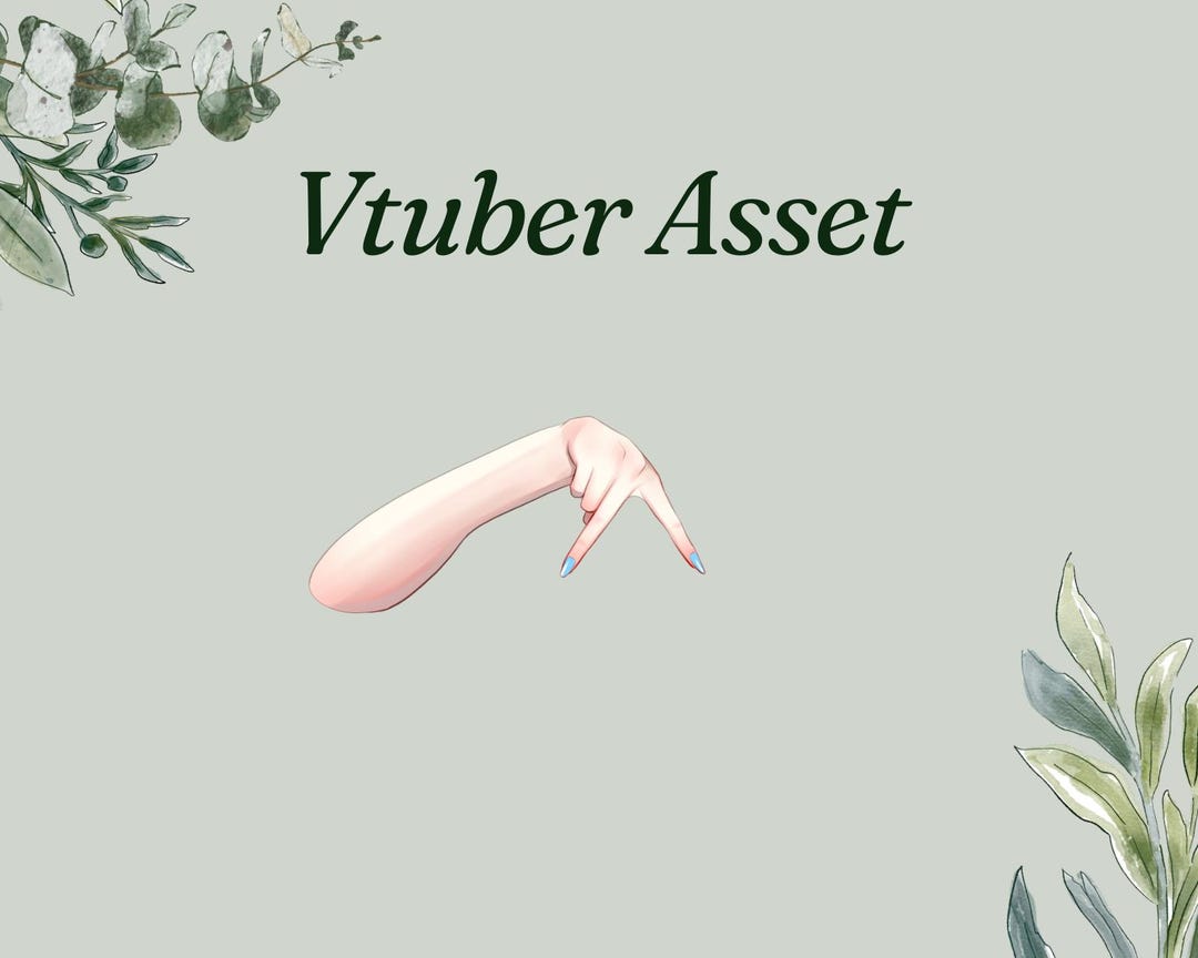 Vtuber Asset Finger Pose PNG Download Instant Transparent BG Download ...
