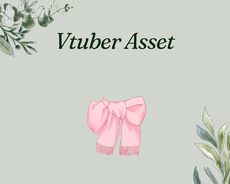 Vtuber Asset Pink Ribbon PNG Download Instant Transparent BG Download ...