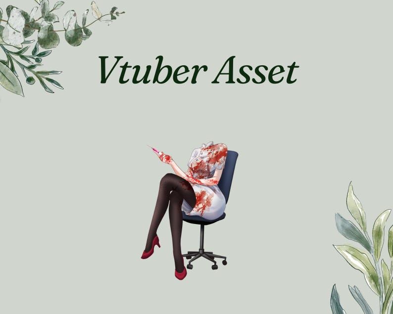 Vtuber Asset Bloody Nurse Outfit PNG Download Instant Transparent BG ...