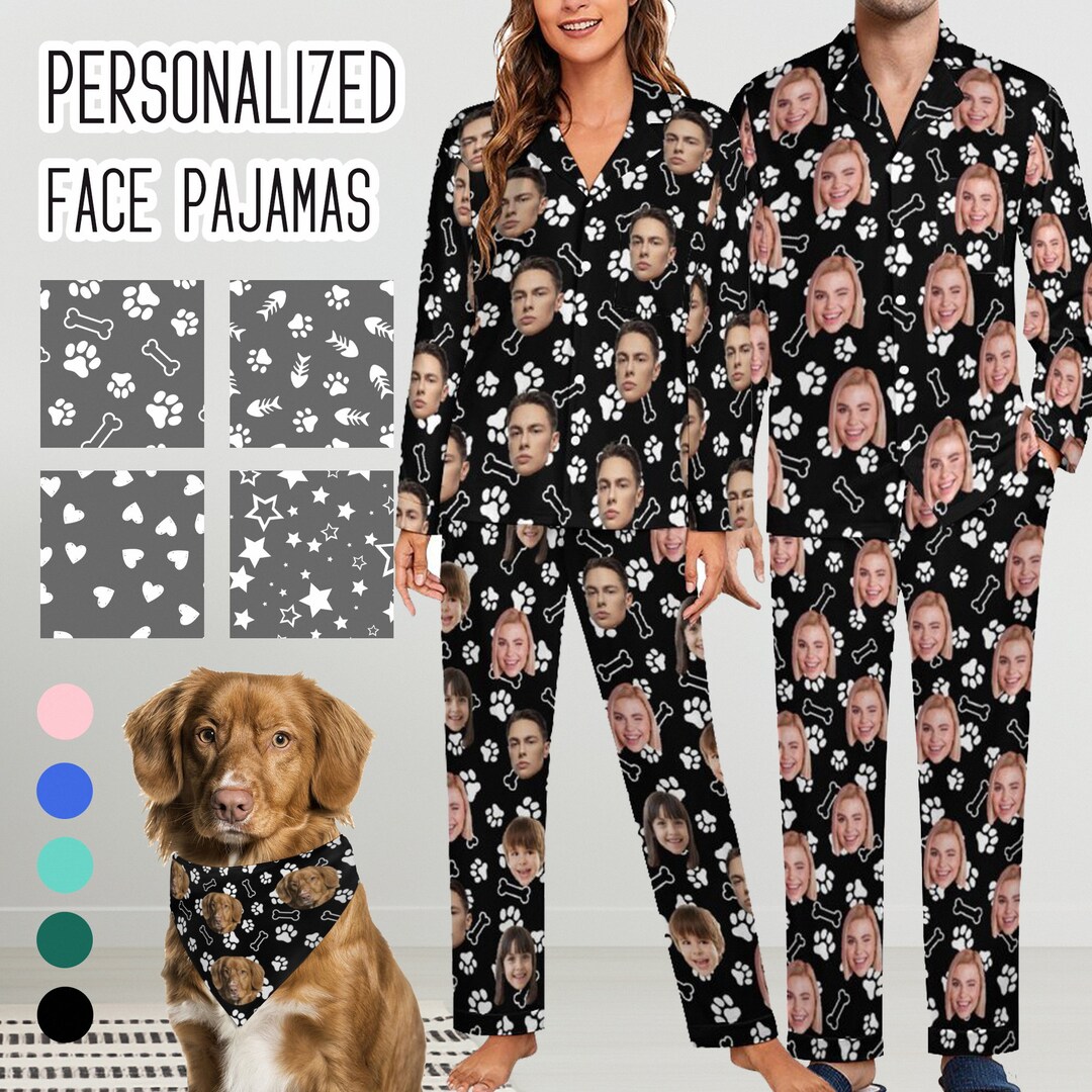 Custom Face Pajamas Set With Face Custom Pyjamas Gift - Etsy UK