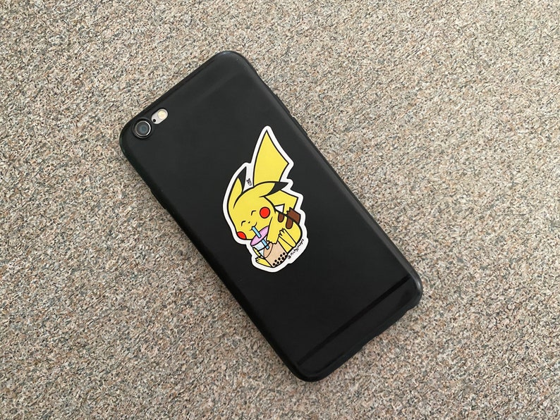 Pikachu Bubble Tea Sticker - Etsy
