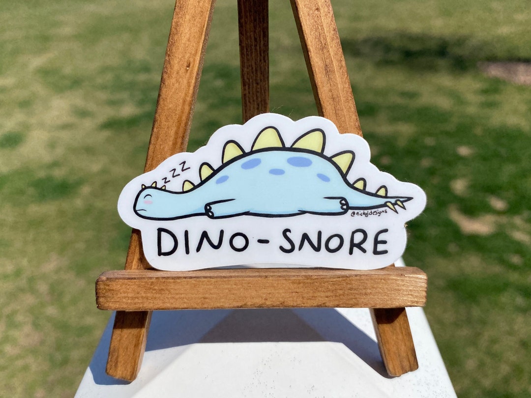 Sleepy Dinosaur Dino-snore Sticker - Etsy