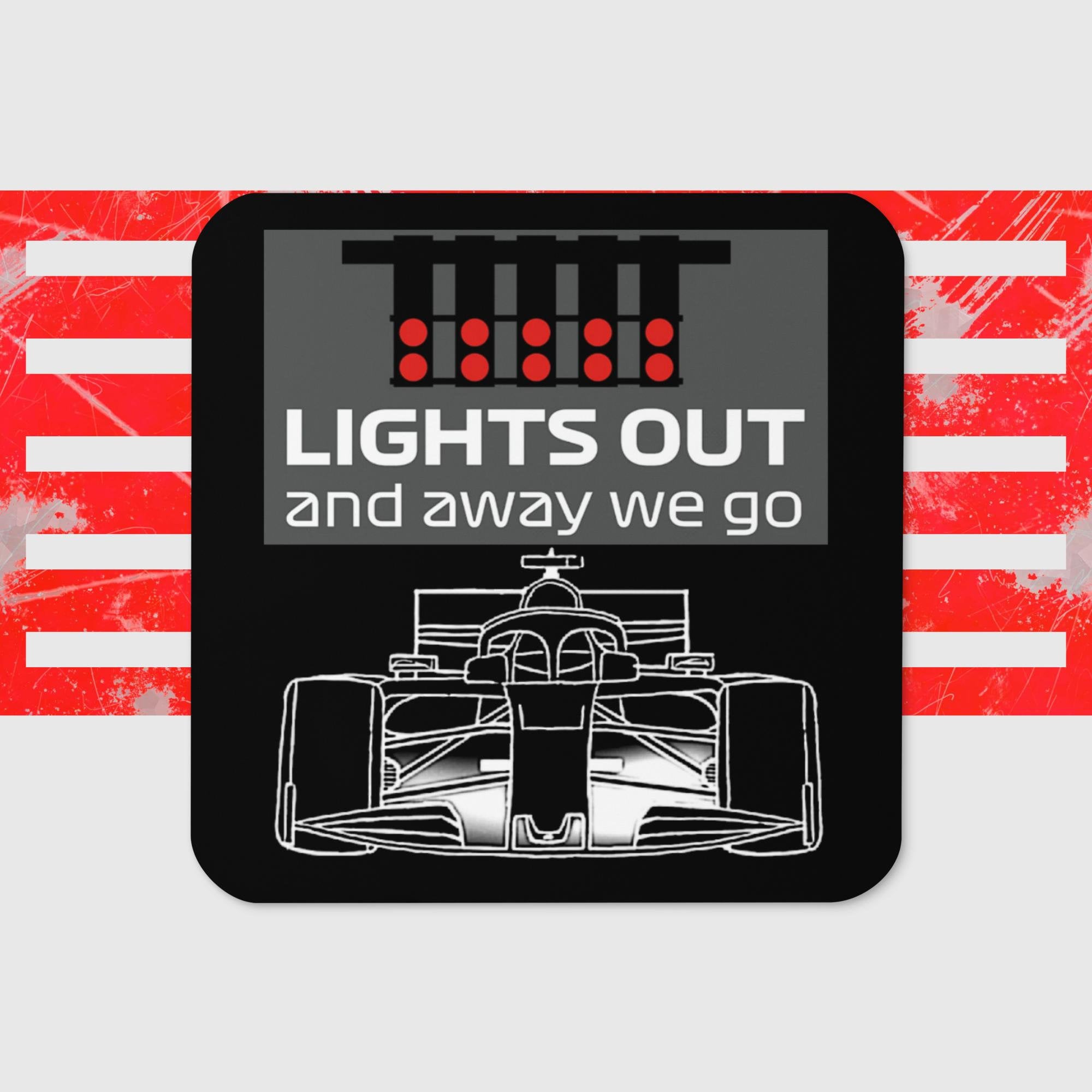 Lights Out! F1 Beer Coaster, F1 Drinks Coaster, F1 Bar Coaster, Formula ...