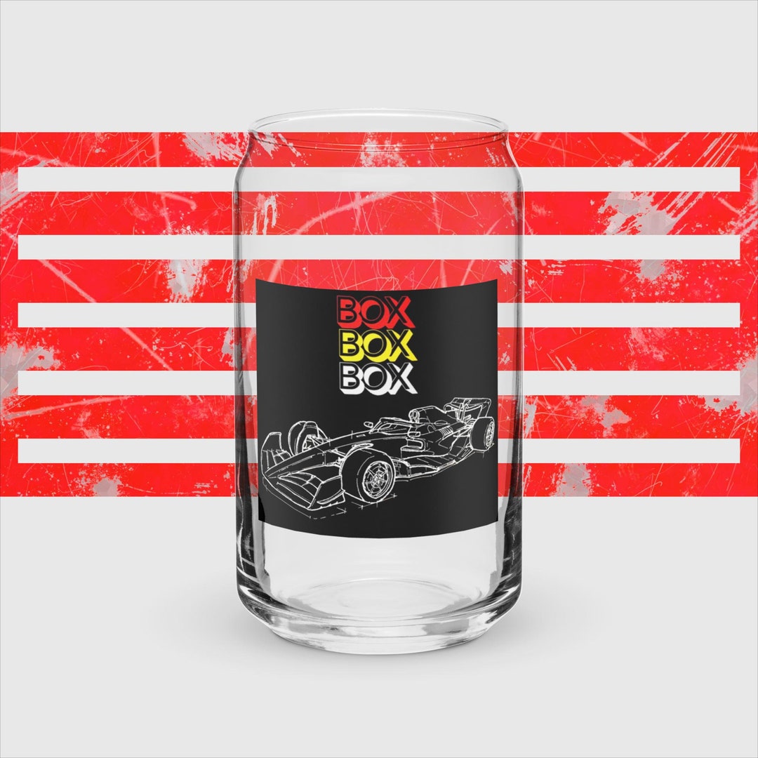 F1 Box Box Box Can-shaped Pint Glass, Formula 1 Pint Glass, F1 Beer ...