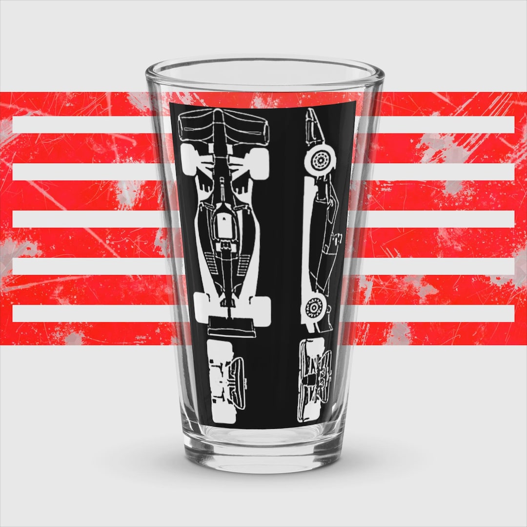 Formula 1 Race Car Beer Glass, Formula 1 Pint Glass, Formula One Beer ...