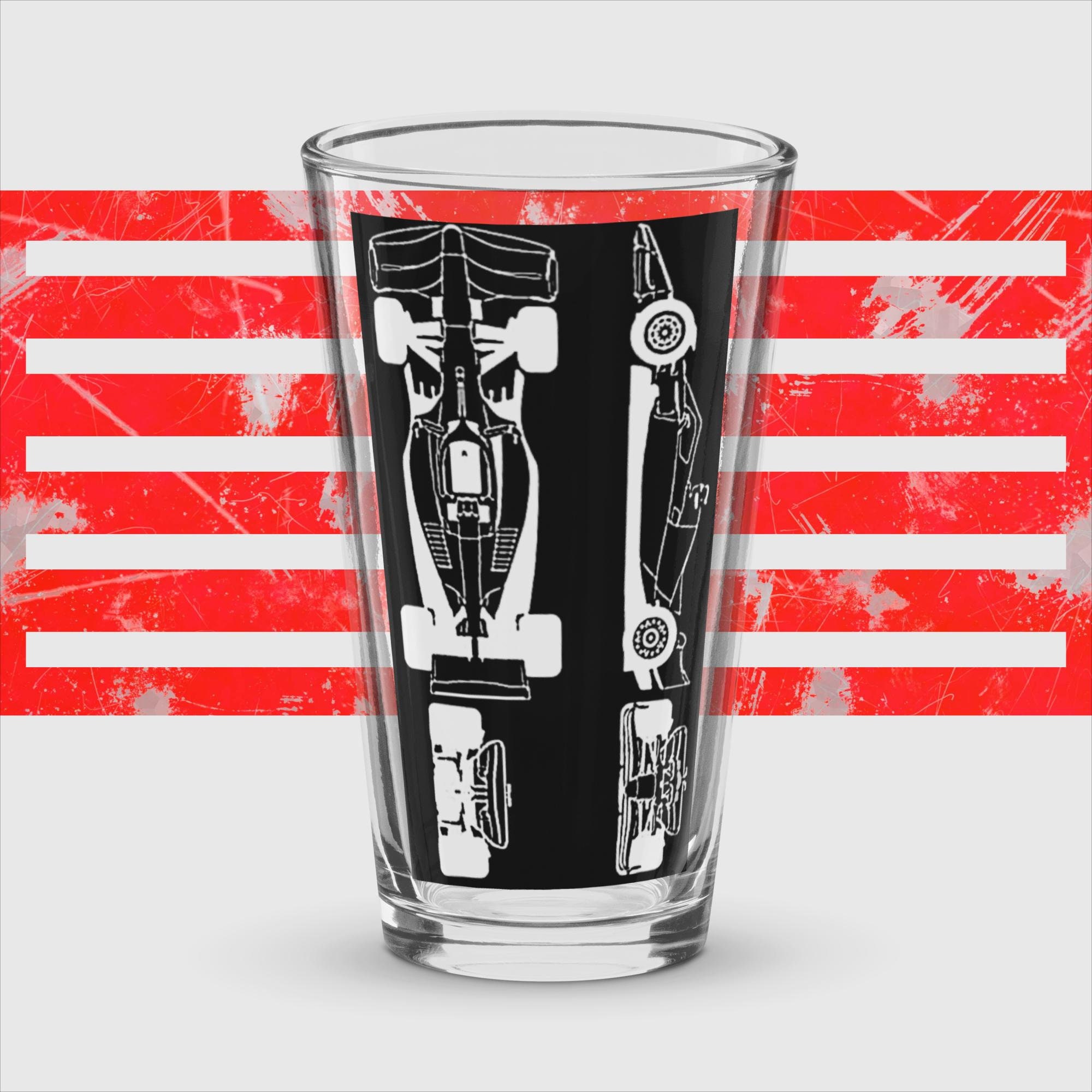 Formula 1 Race Car Beer Glass, Formula 1 Pint Glass, Formula One Beer ...
