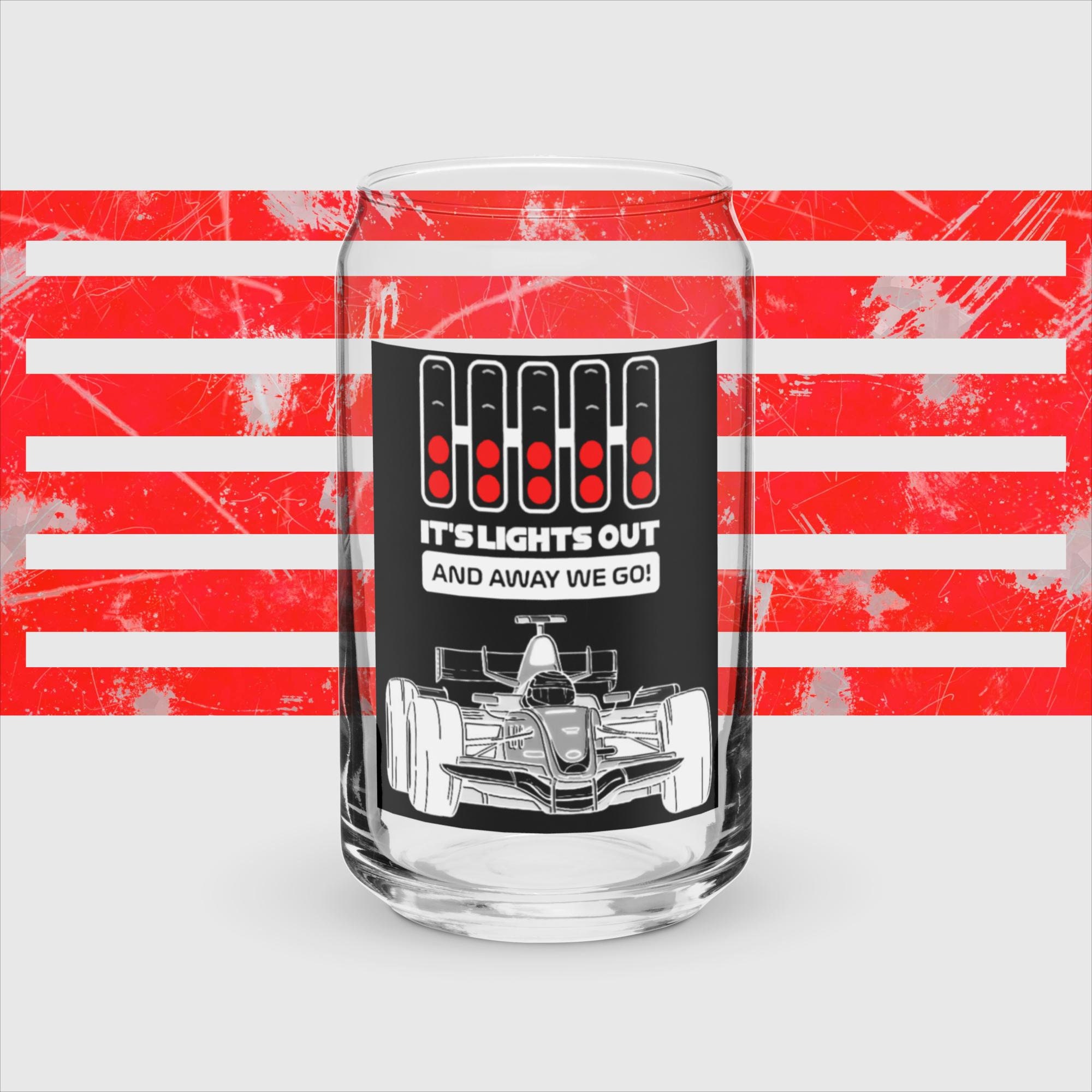 F1 Lights Out Beer Glass, F1 Can-shaped Pint Glass, Formula 1 Beer ...
