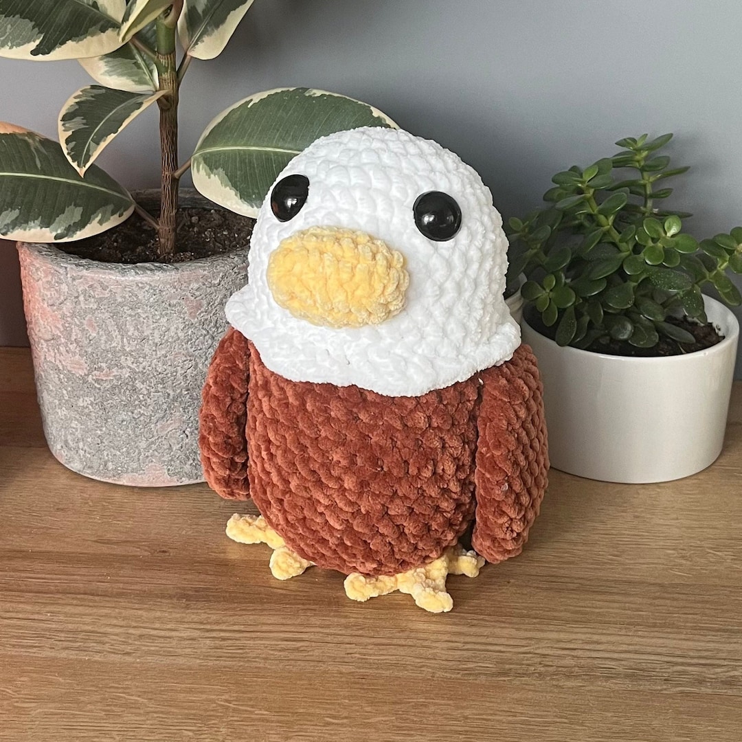 Derpy Crochet Eagle Plushie - Etsy