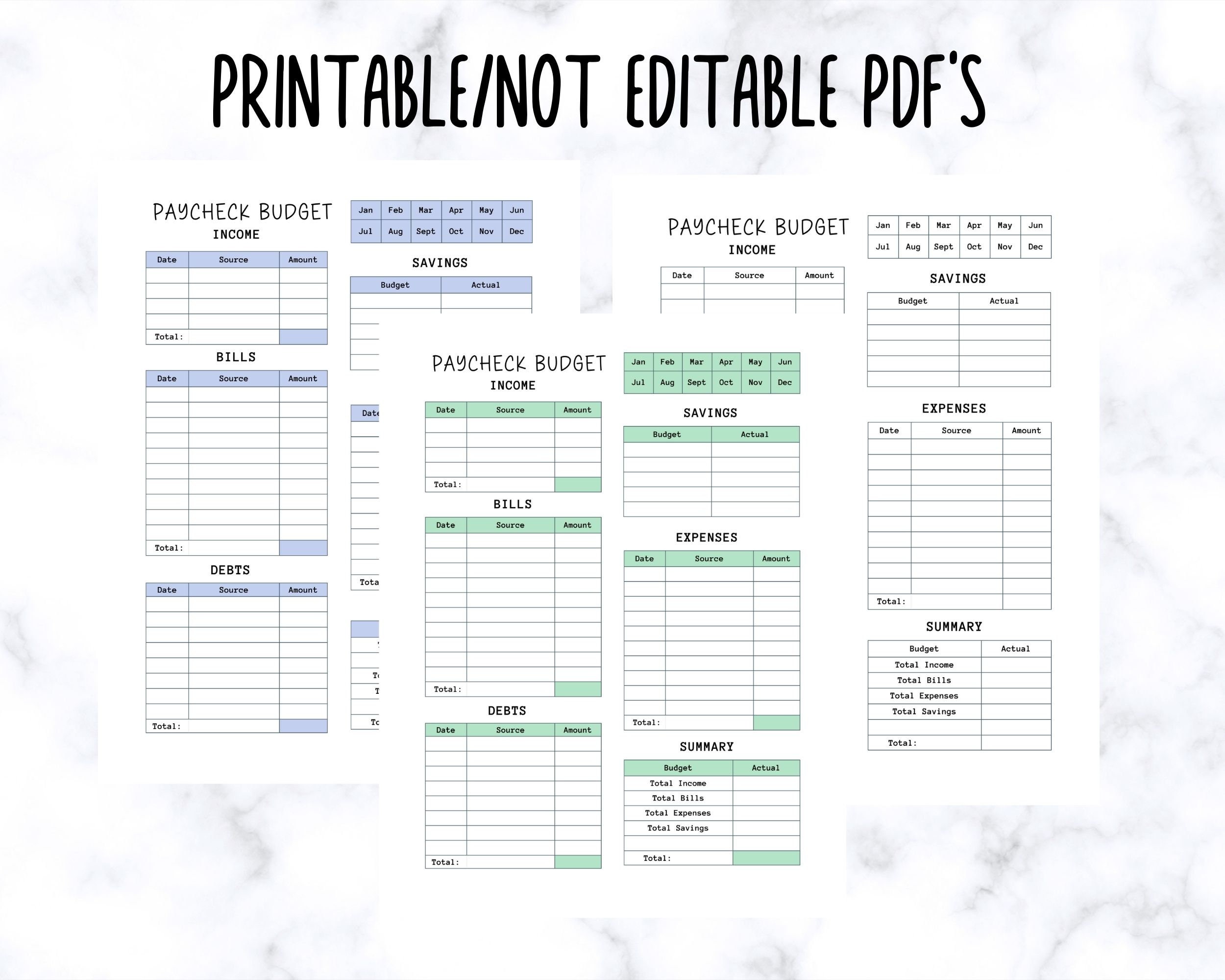 Paycheck Budget Planner Printable: A4 A5 Letter Sizes (digital Download ...