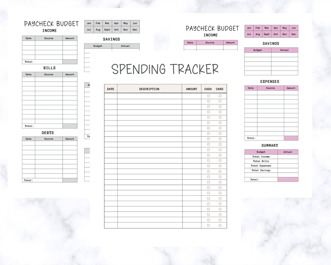 Paycheck Budget Planner Printable: A4 A5 Letter Sizes (digital Download ...
