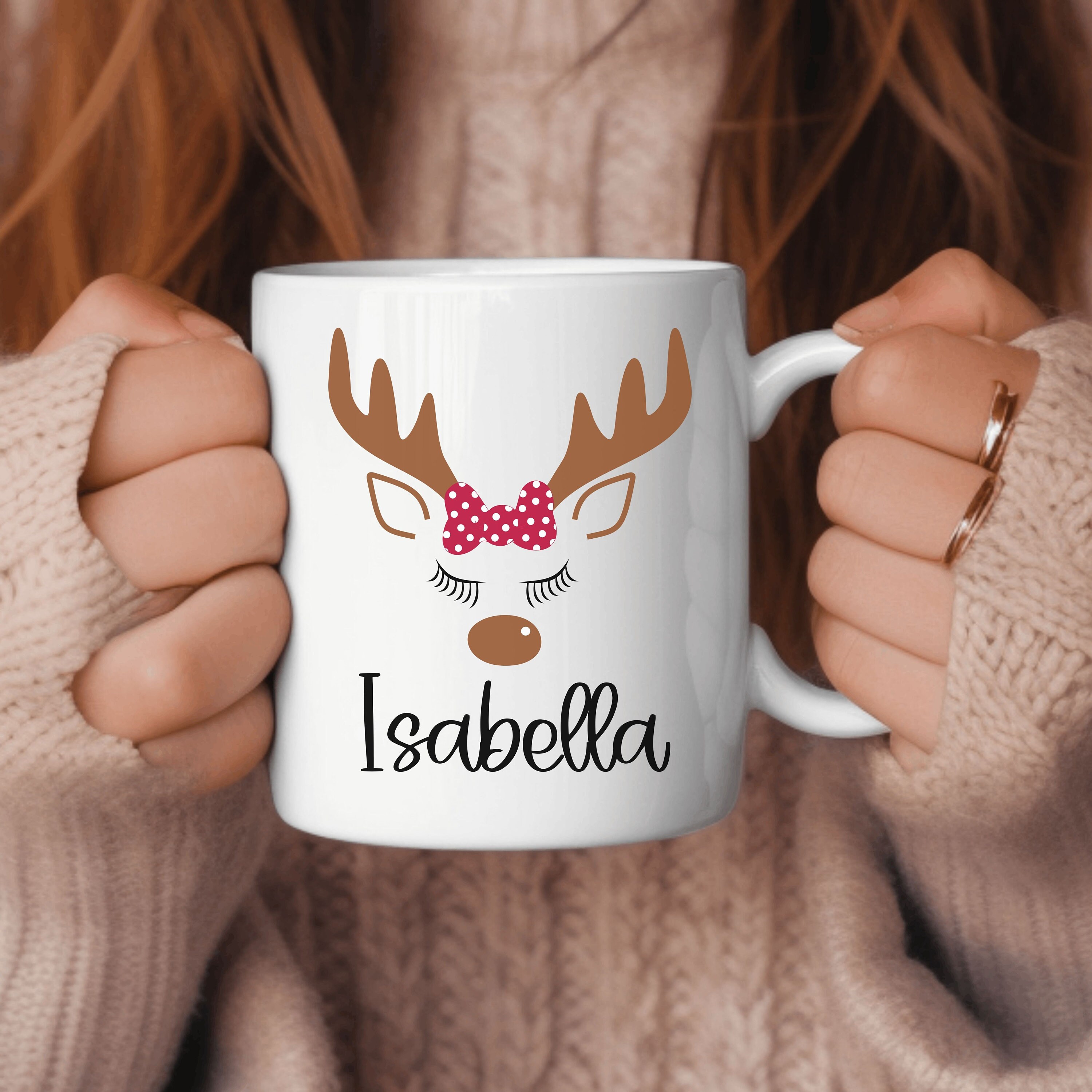 Personalized Reindeer Mug: Kids Christmas Cocoa Mug - Etsy