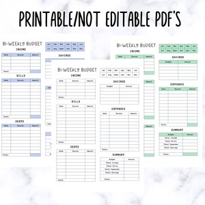 Bi-weekly Budget Planner Printable: A4 A5 Letter Sizes (digital ...