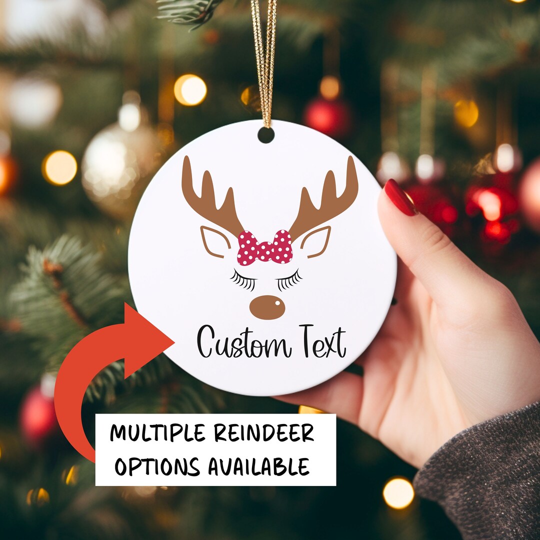 Custom Reindeer Ornament: Personalized Christmas Tree Decoration - Etsy