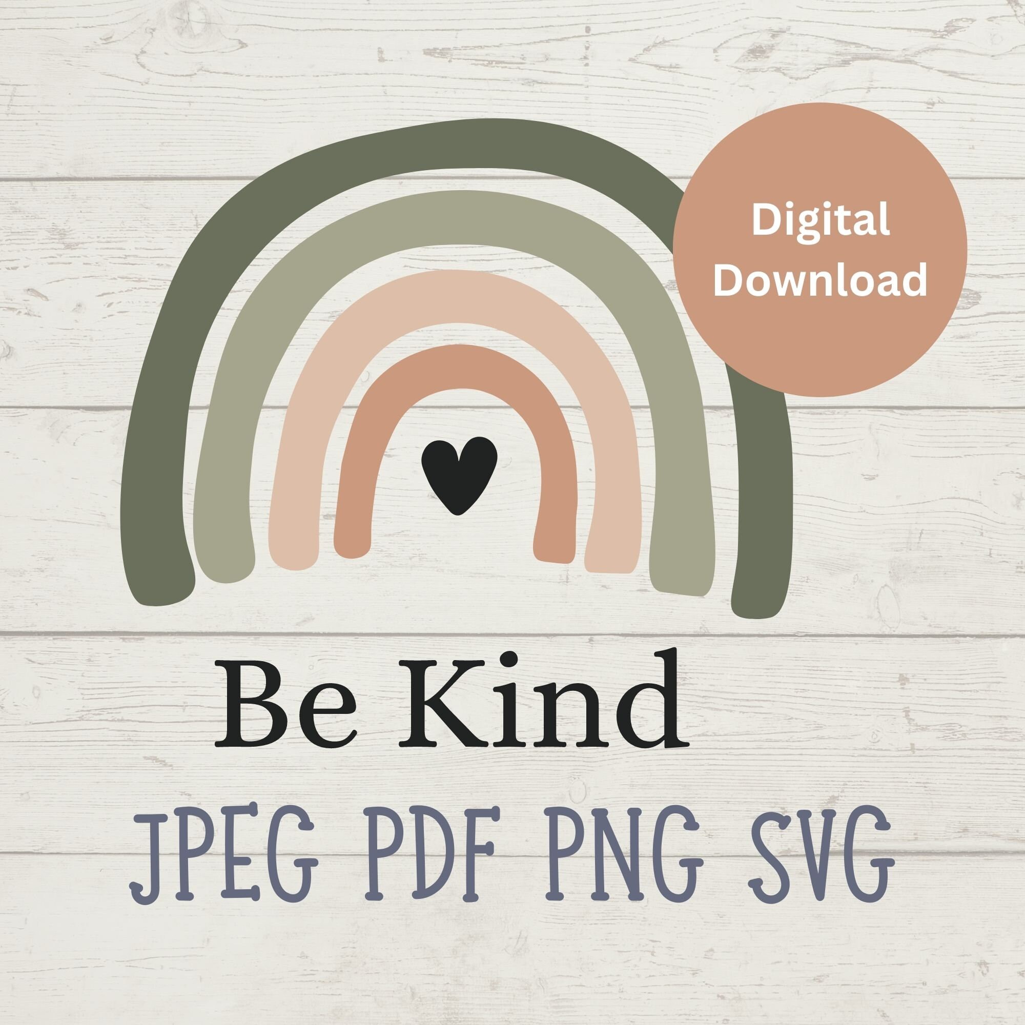 Be Kind Rainbow Love SVG Kindness Svg Rainbow Svg Positive - Etsy