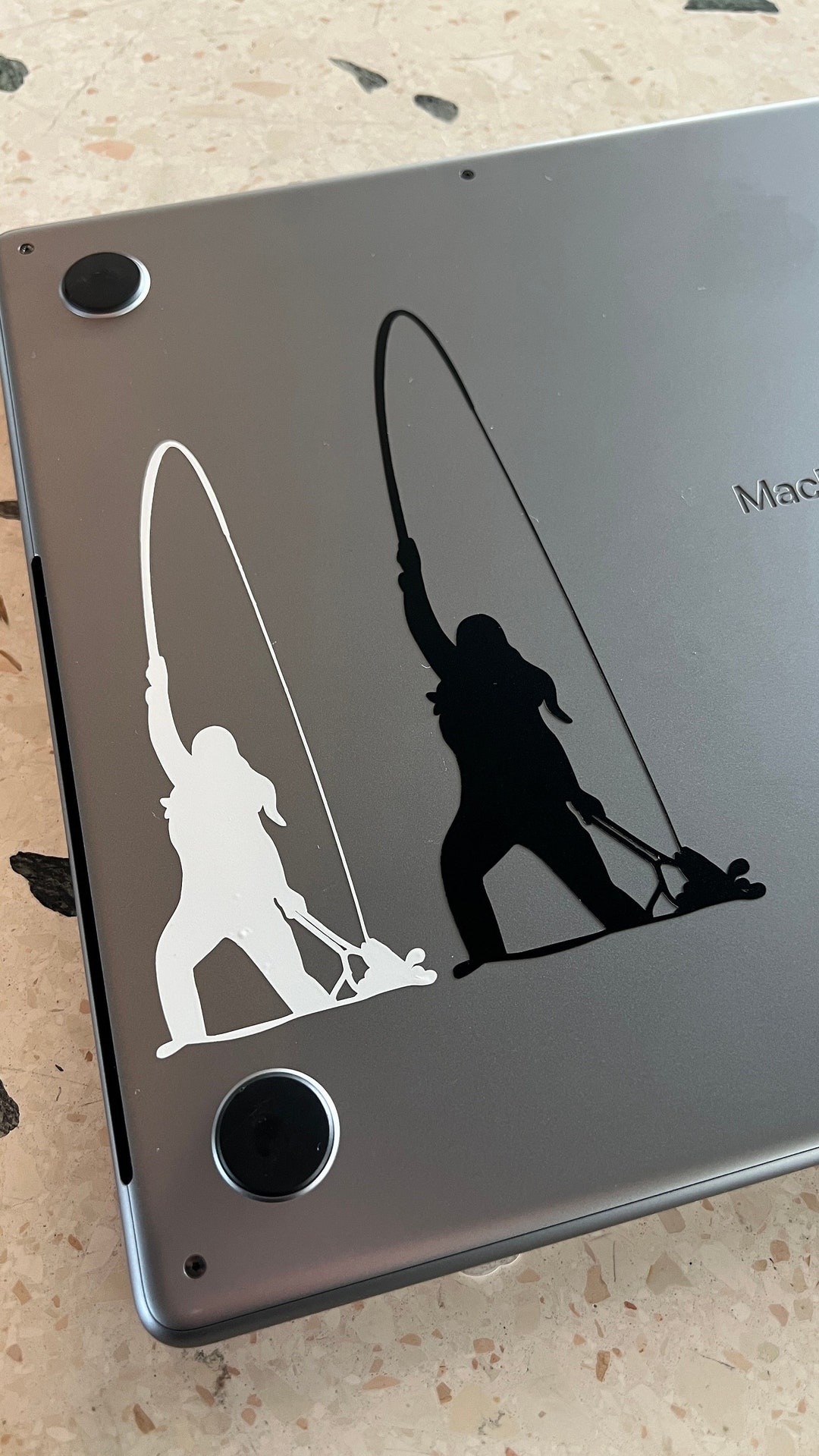 Silhouette Fly Fishing Sticker - Etsy