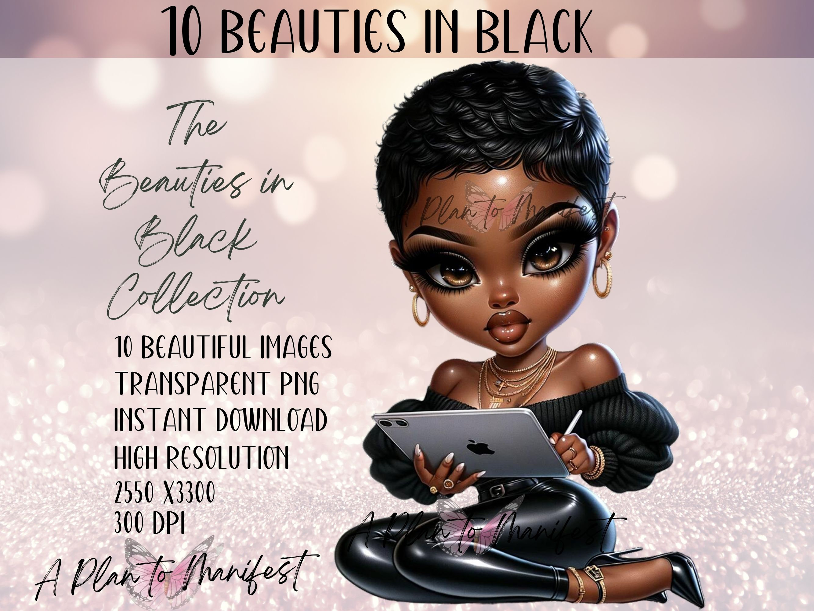 Chibi Clipart Doll Bundle Glam Chibi Doll Clipart Chibi Dolls Clipart ...