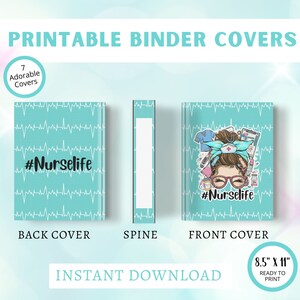 PRINTABLE BINDER COVERS Print at Home Cover for Binder Nursing Students ...