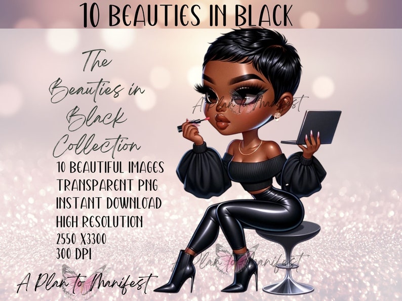 Chibi Clipart Doll Bundle Glam Chibi Doll Clipart Chibi Dolls Clipart ...