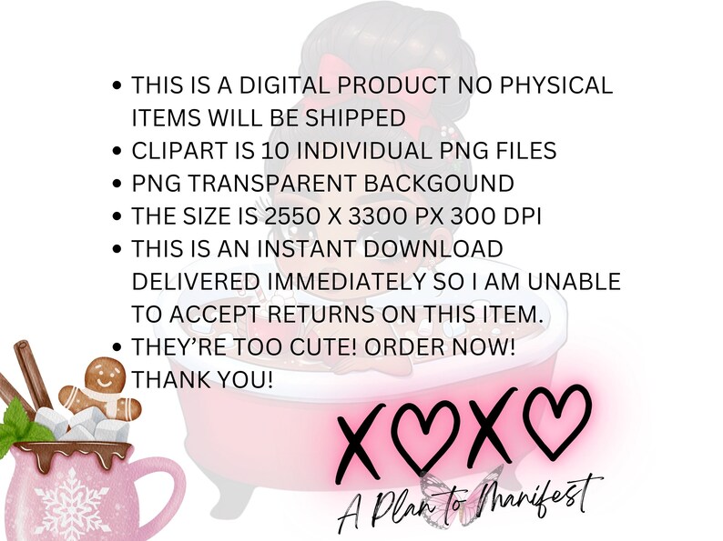 Hot Cocoa Mug Chibi Doll Clipart Chibi Chrismas PNG African American ...