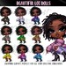 Chibi Digi Doll With Locs Loc'd Clipart African American Chibi Doll ...