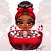Hot Cocoa Mug Chibi Doll Clipart Chibi Chrismas PNG African American ...