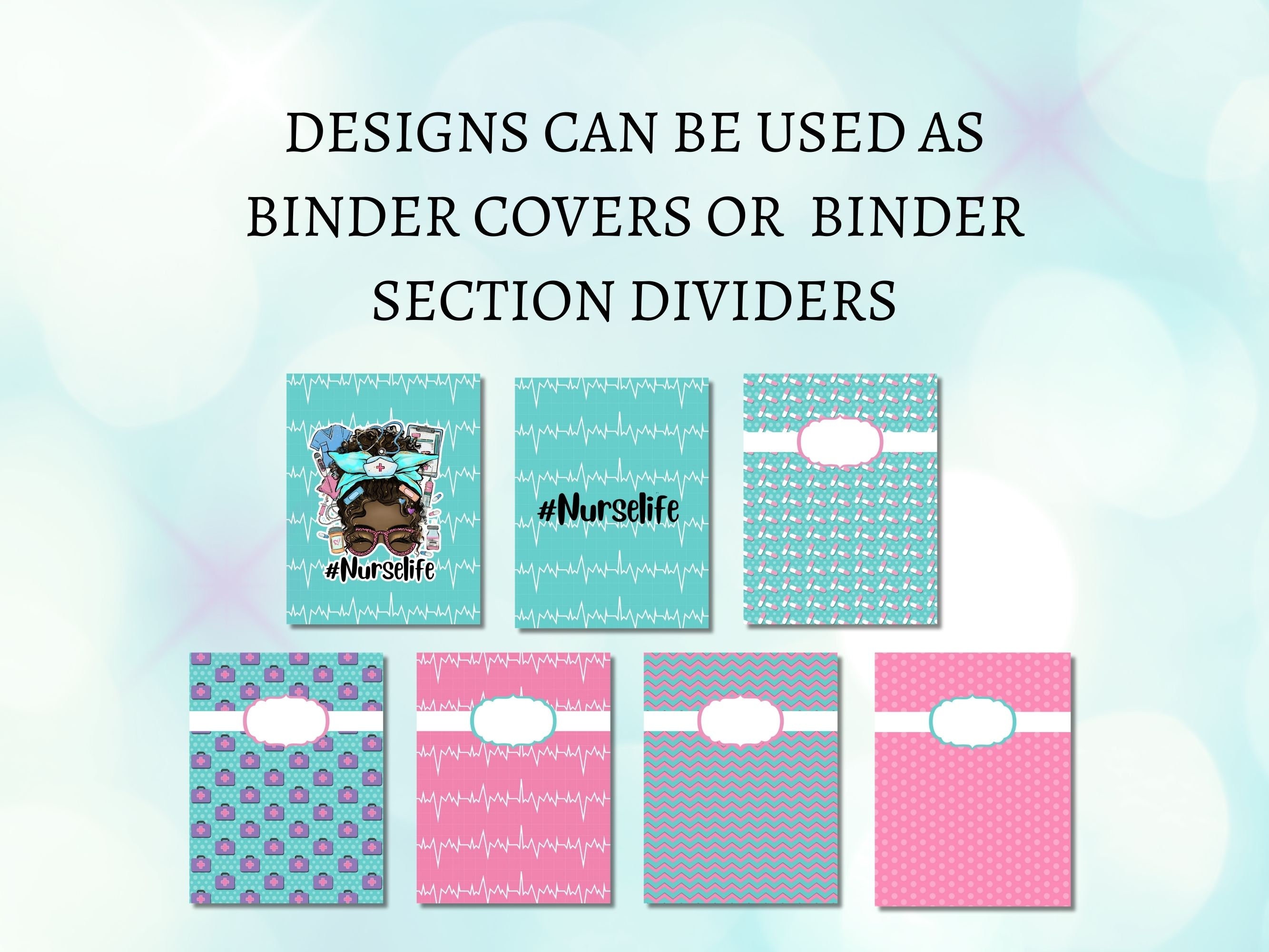 PRINTABLE BINDER COVERS Print at Home Cover for Binder Nursing Students ...