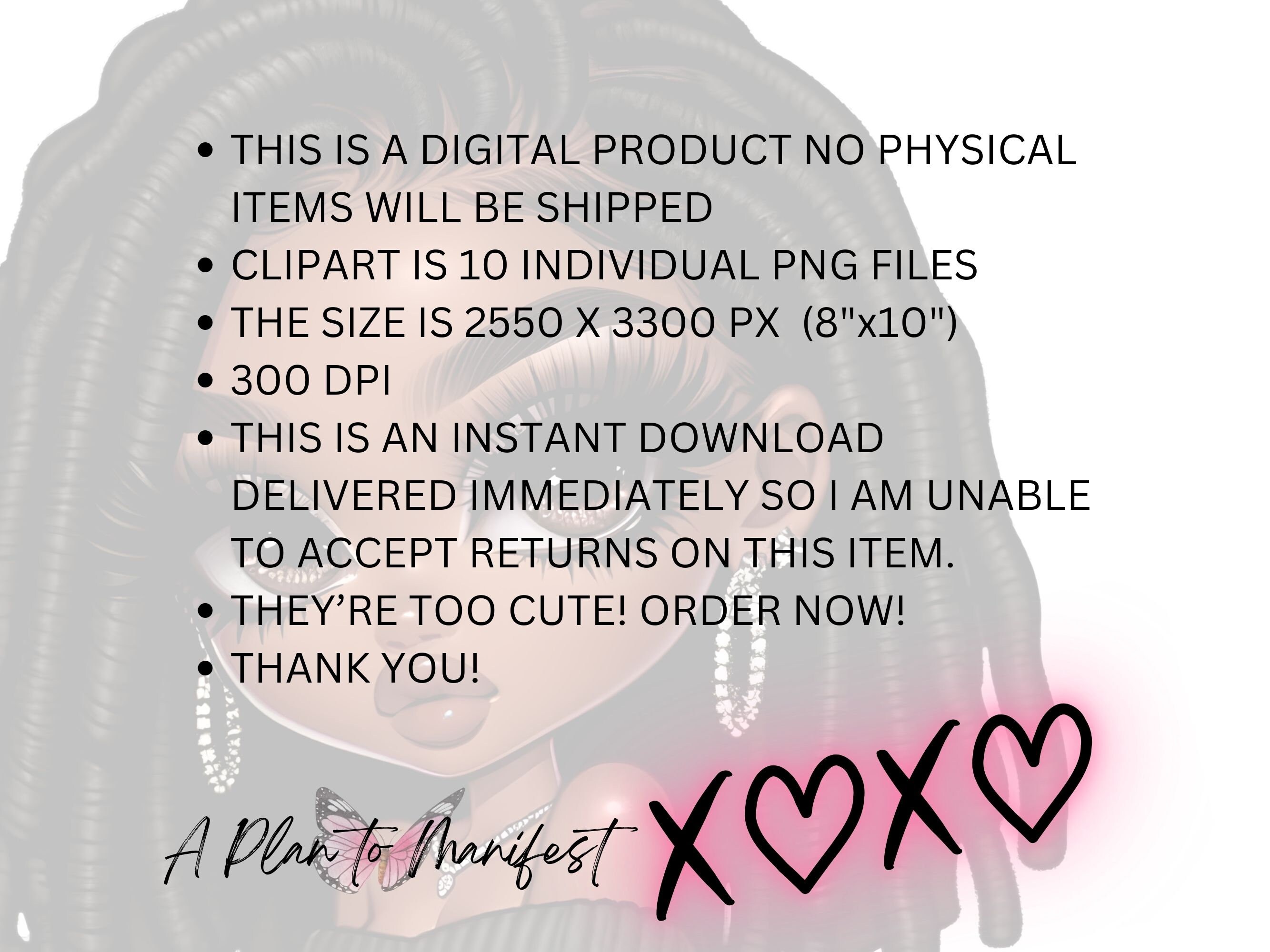 Loc'd Clipart African American Chibi Doll Dreadlock Chibi PNG Melanin ...