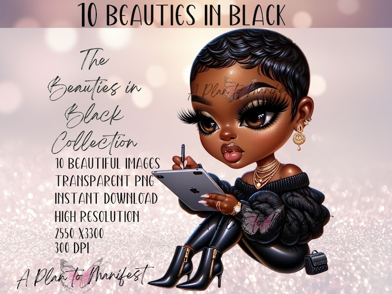 Chibi Clipart Doll Bundle Glam Chibi Doll Clipart Chibi Dolls Clipart ...