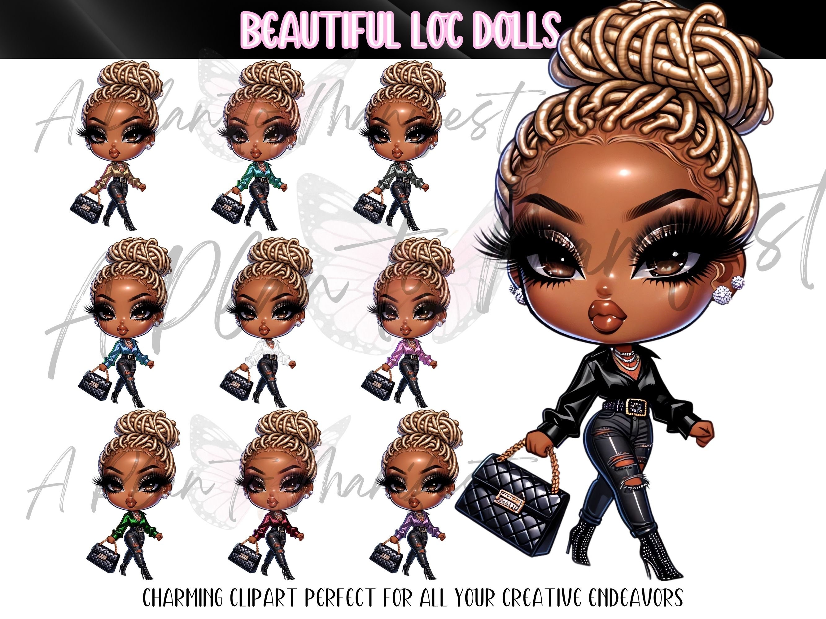 Locd Clipart African American Chibi Doll Dreadlock Chibi PNG Afro Chibi ...