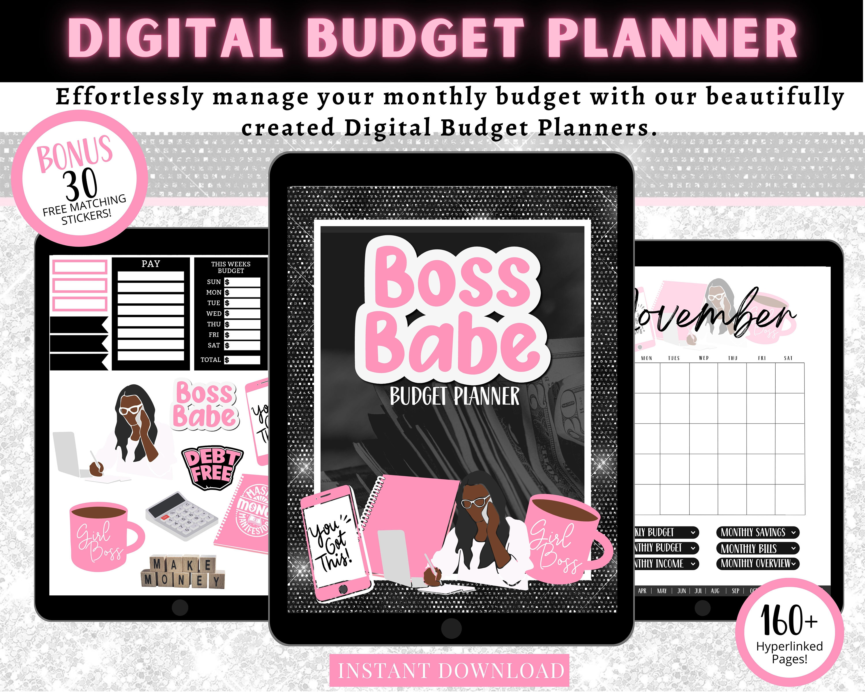 DIGITAL BUDGET PLANNER Black Girl Budget Planner Digital - Etsy