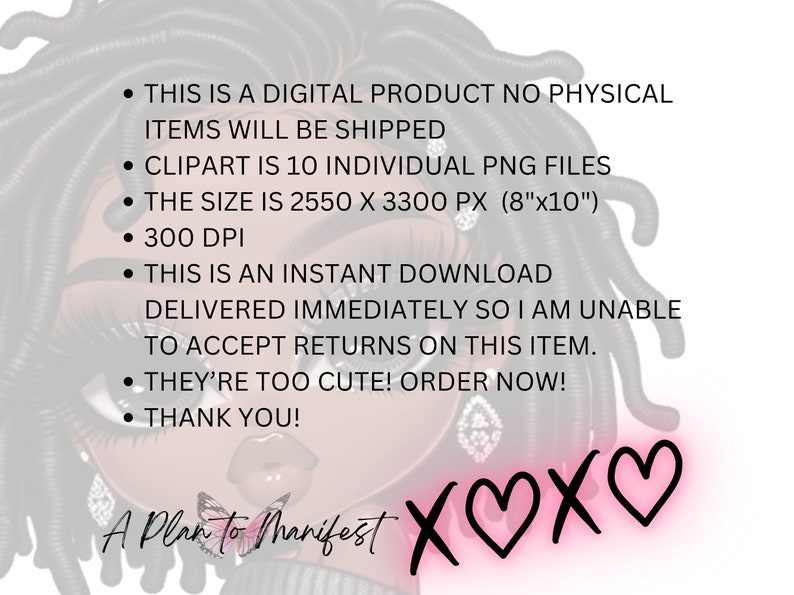 Chibi Digi Doll With Locs Loc'd Clipart African American Chibi Doll ...