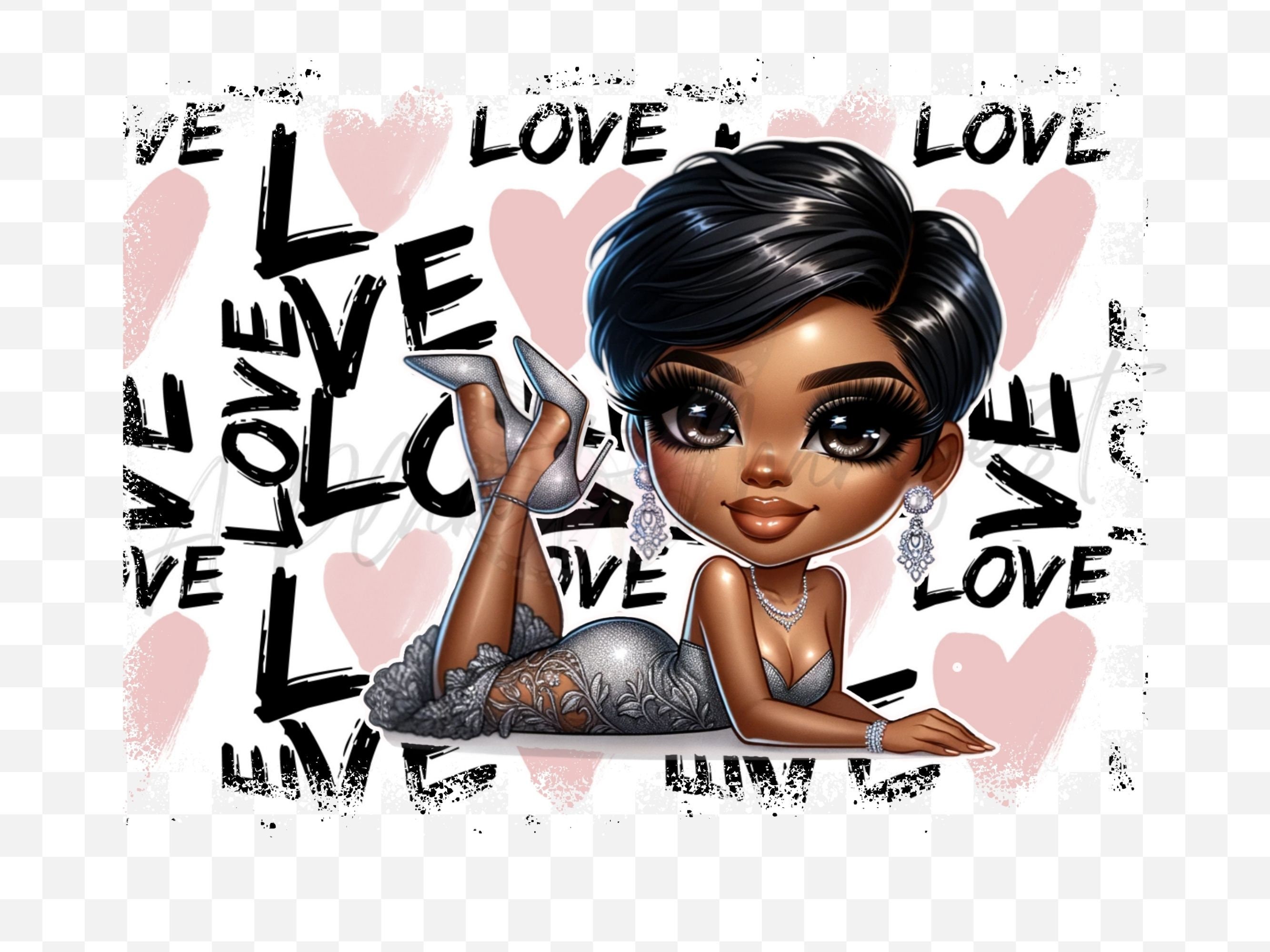Chibi Glamour - Chibi Valentine PNG Bundle - Chibi PNG for Shirts ...