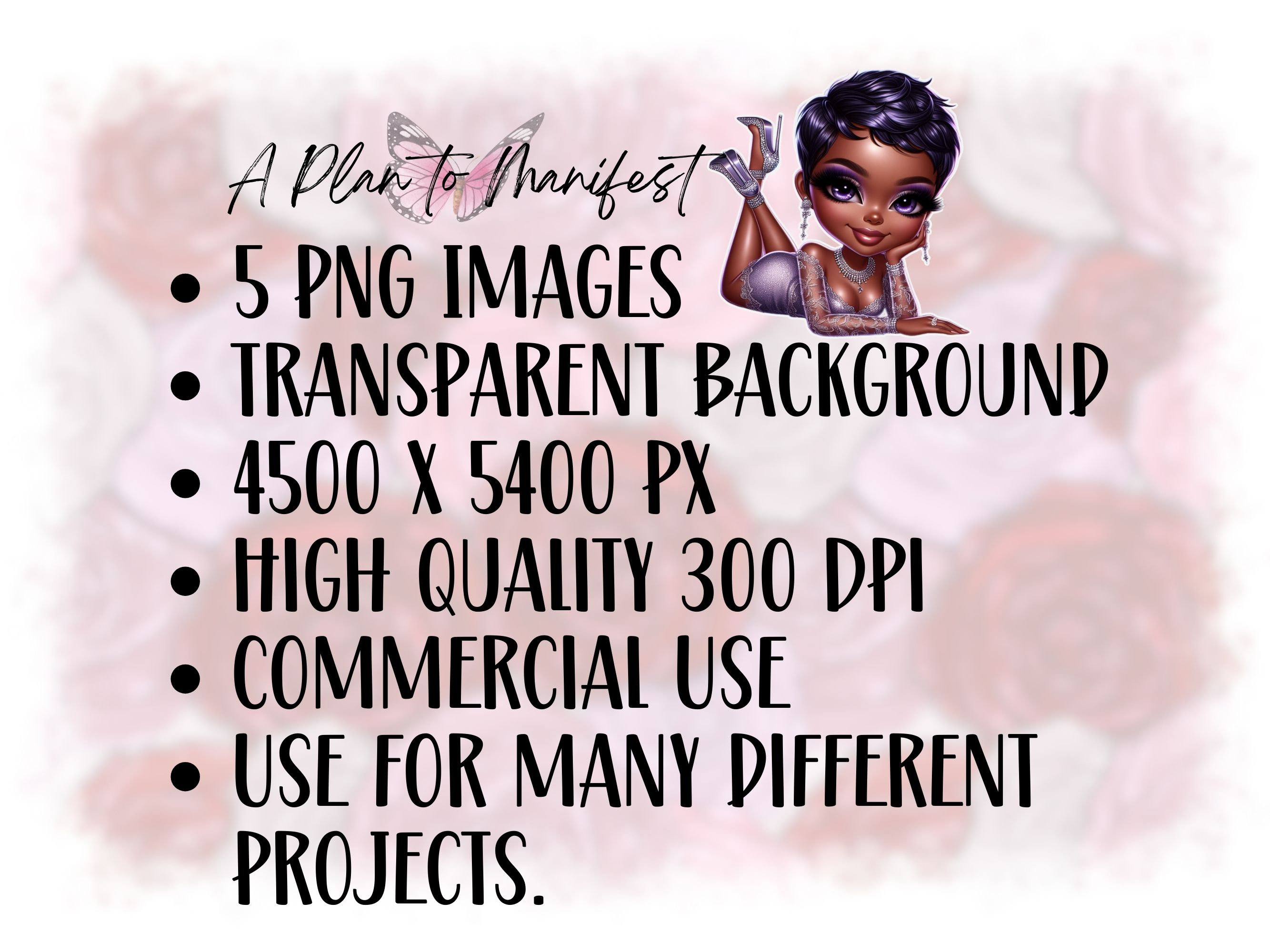 Chibi Valentine PNG Bundle Chibi PNG for Shirts Black Girl Chibi ...