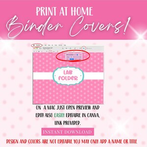 PRINTABLE BINDER COVERS Print at Home Cover for Binder Nursing Students ...