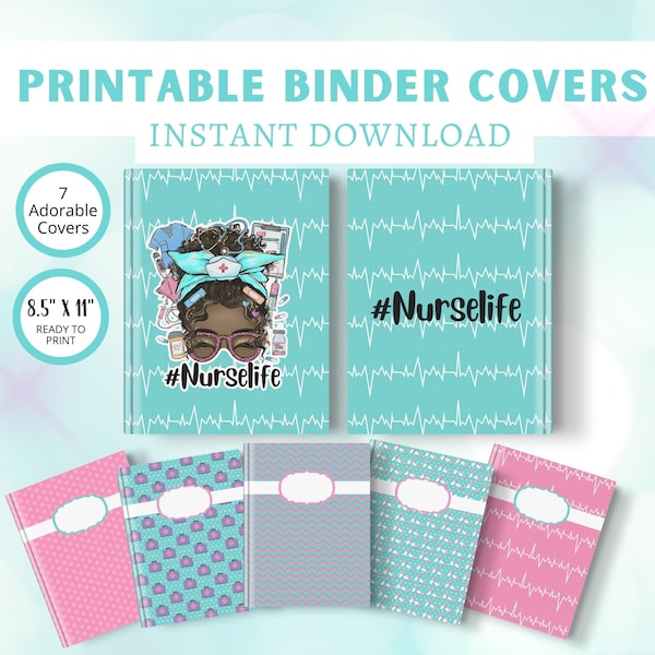 Printable Binder Cover for Nurse - Etsy