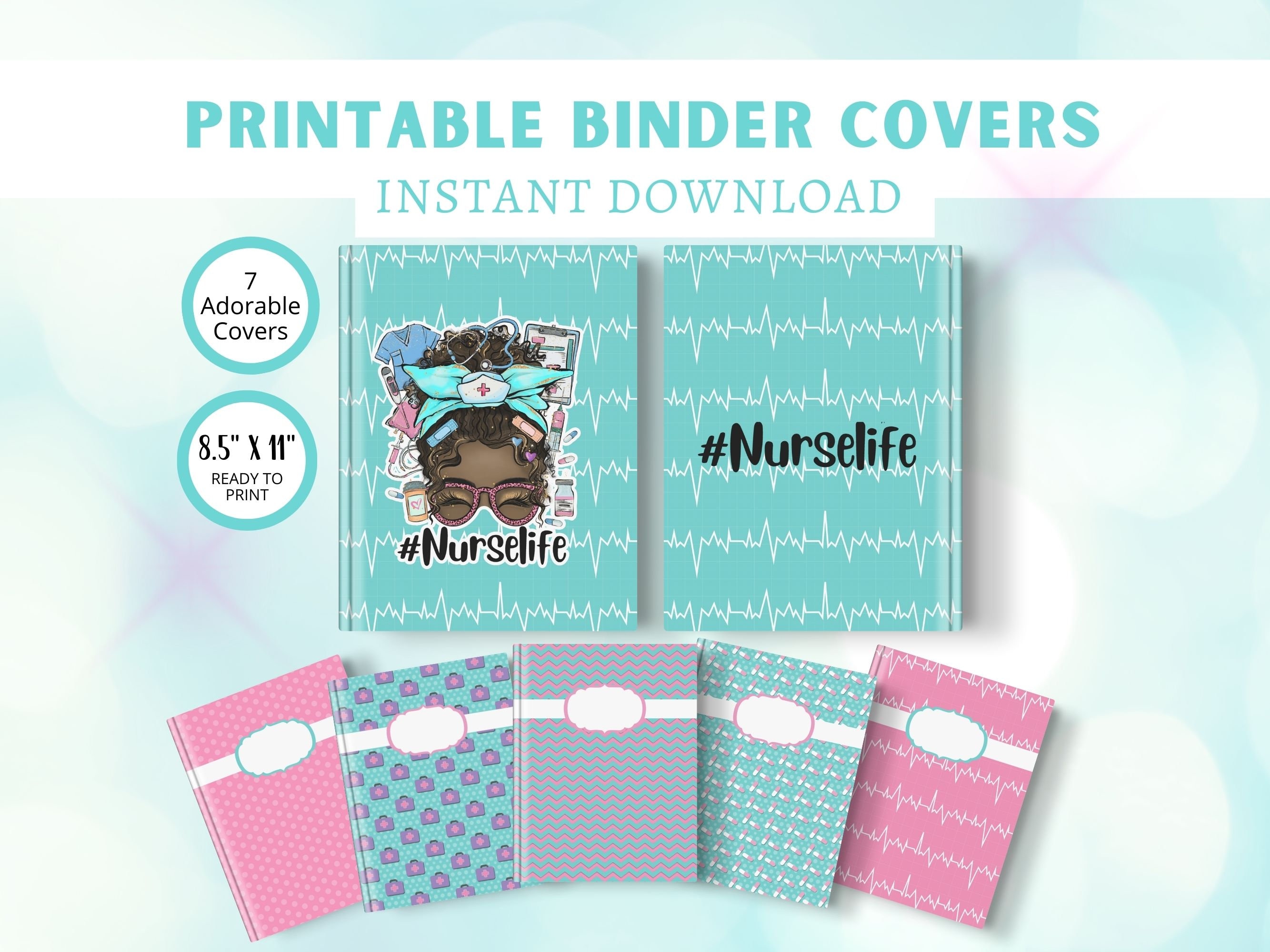 PRINTABLE BINDER COVERS Print at Home Cover for Binder Nursing Students ...