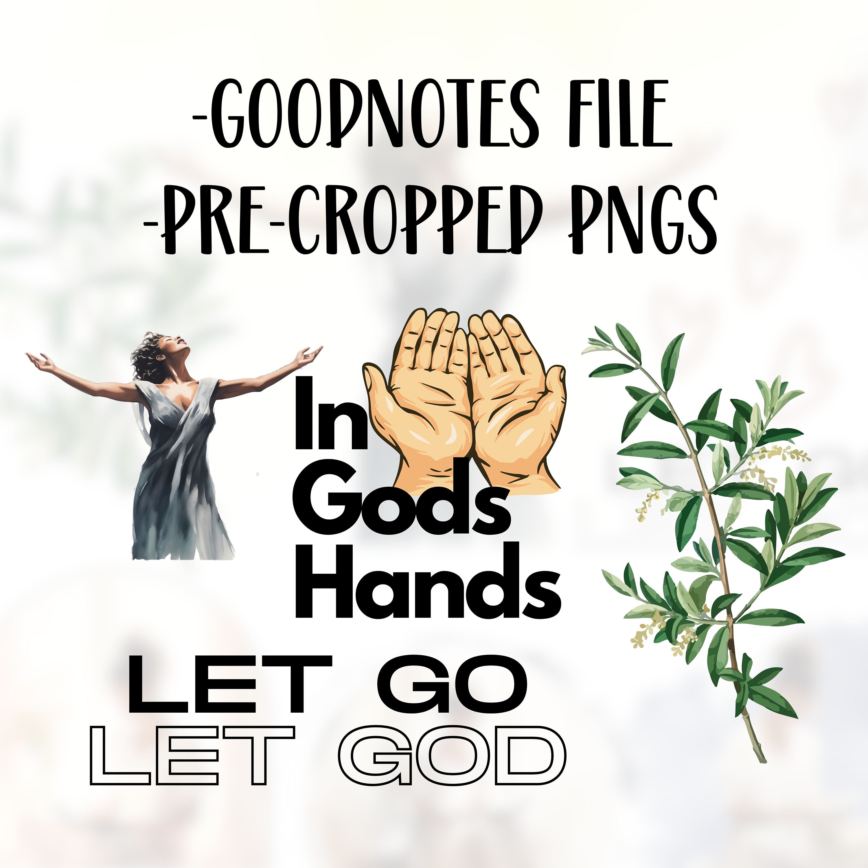 DIGITAL PRAYER STICKERS Transparent Sticker Sheet for Goodnotes Faith ...