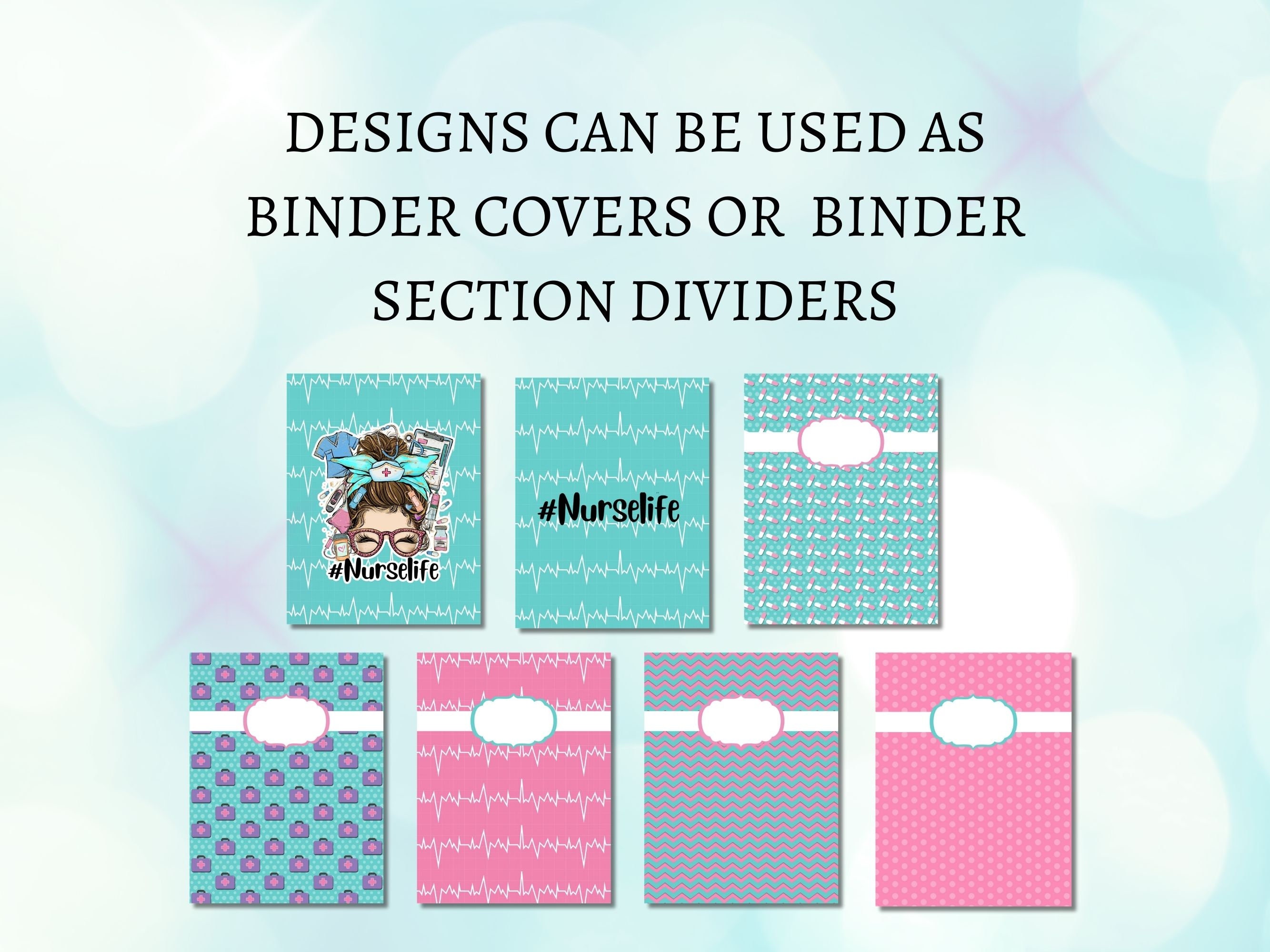 PRINTABLE BINDER COVERS Print at Home Cover for Binder Nursing Students ...