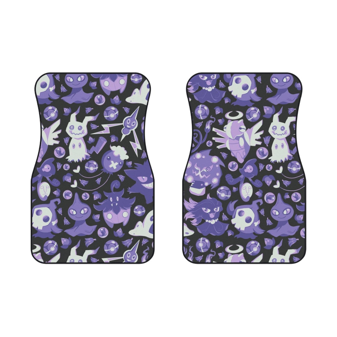 SET of 2 Pokemon Car Floor Mats, Dark Pokemon Car Floor Mats, Pokemon ...