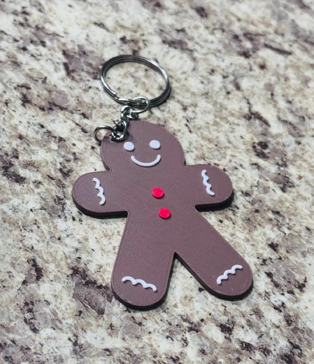 Cute Gingerbread Man Keychain | Christmas Cookie Keychain | Holiday ...