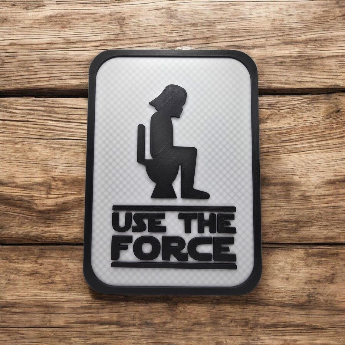 Use the Force Funny Bathroom Wall Decor - Etsy