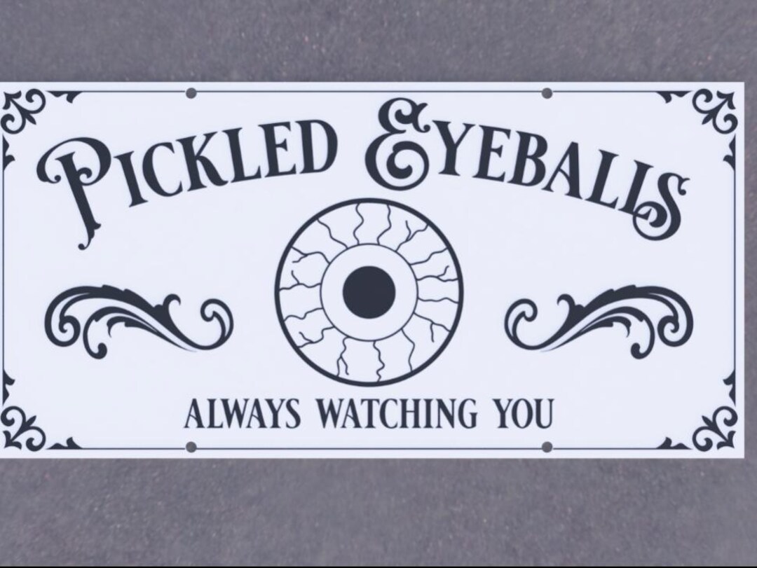 Pickled Eyeballs Sign | Creepy Apothecary Halloween Decor - Etsy