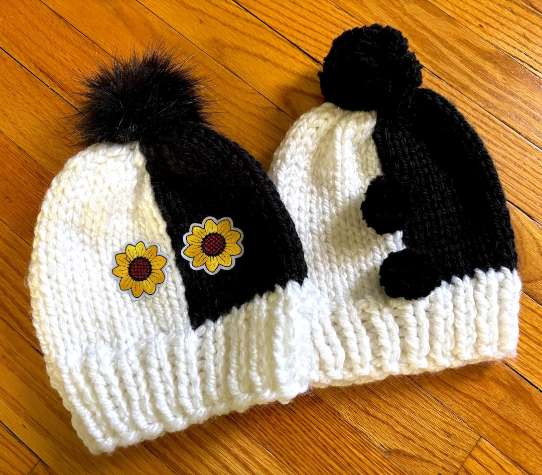 Handmade Custom Terrifier Art the Clown Flower Sunglasses Knit Hat ...