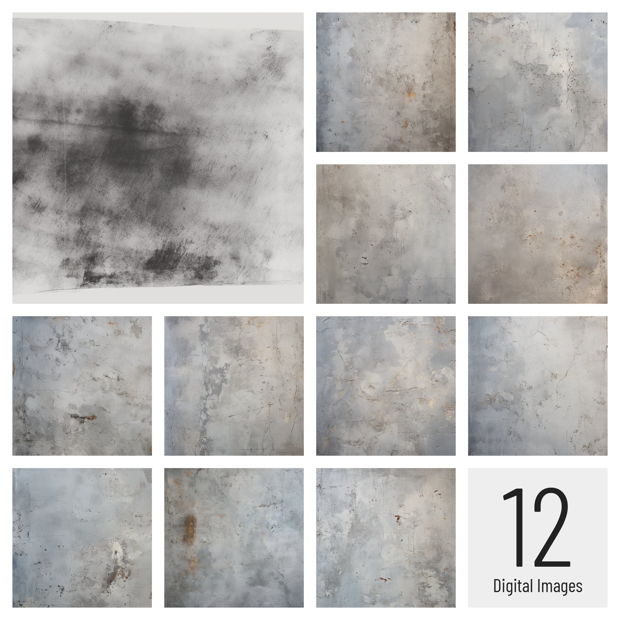 Mottled Concrete Texture Clipart 12 High-quality Watercolor - Etsy