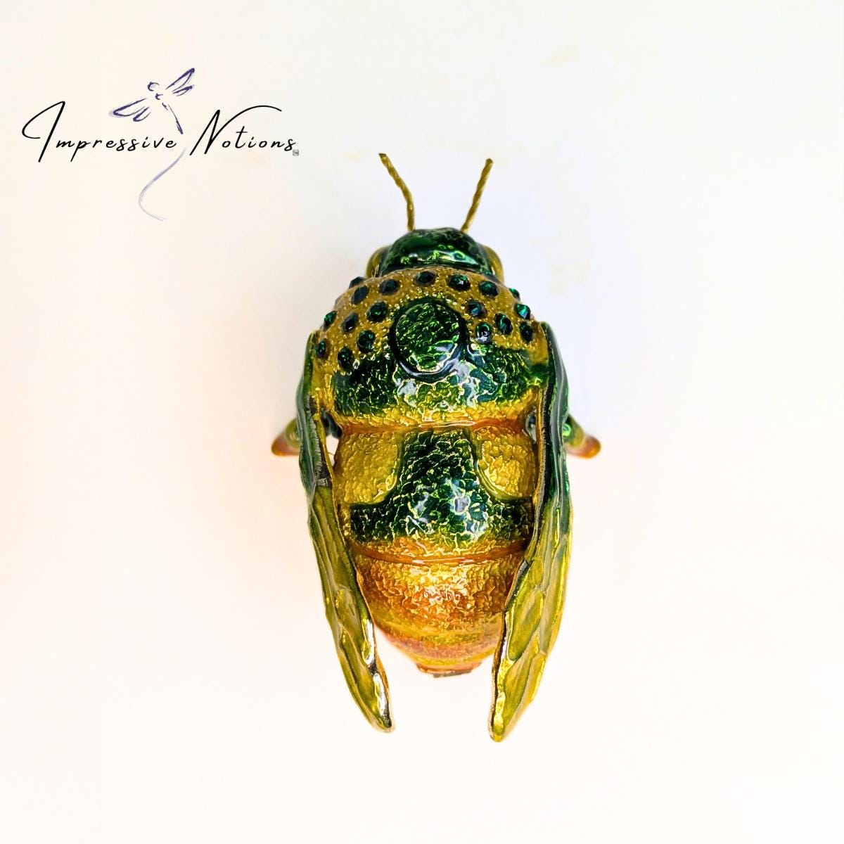 Bejeweled Bumble Bee Trinket Box Enameled Pewter Metal Hinged Jewelry ...