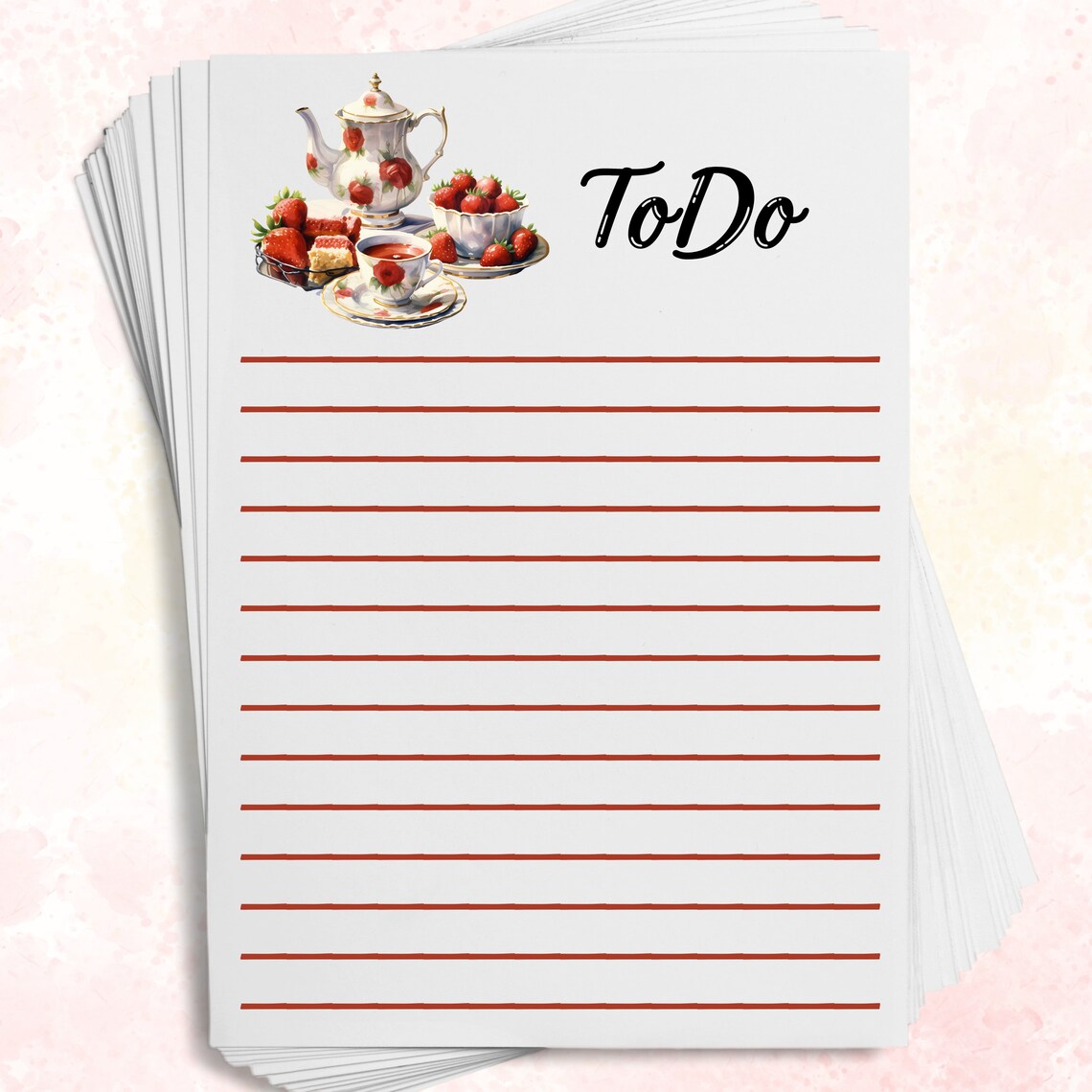 Spring Tea Service Watercolor Clipart Elements, Tea Party Settings ...