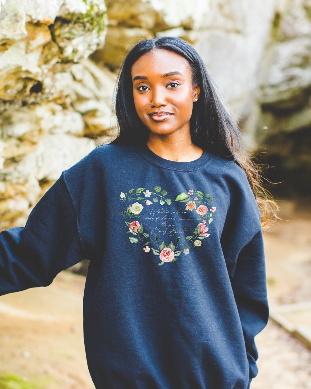 Whatever Souls Are Made of Emily Bronte Quote Sweater, Classic Literary ...